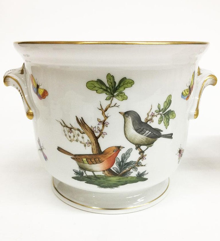 Herend Porcelain "Rothschild" Cachepots For Sale at 1stDibs