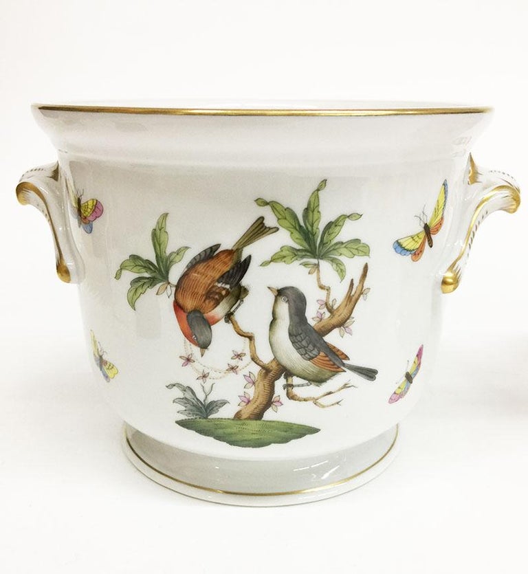 Herend Porcelain "Rothschild" Cachepots For Sale at 1stDibs
