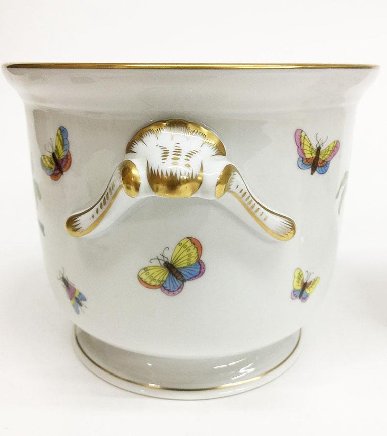 Herend Porcelain "Rothschild" Cachepots For Sale at 1stDibs