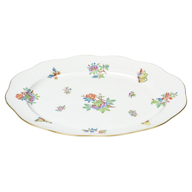Herend Queen Victoria Older Oval Serving Dish Platter For Sale at 1stDibs