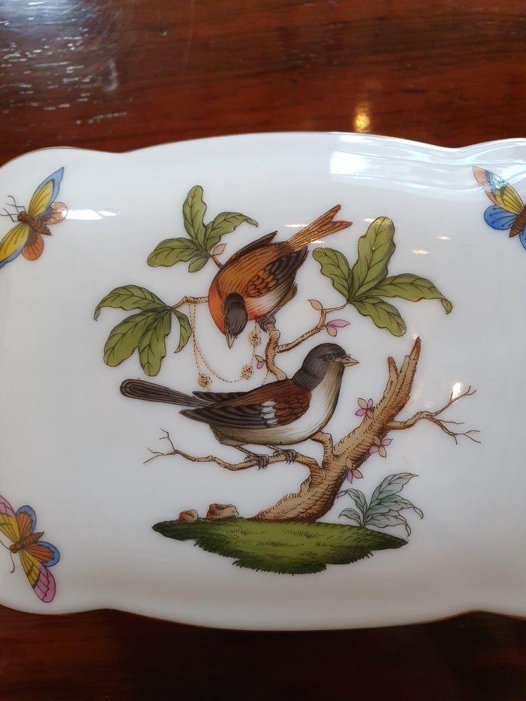 Herend "Rothschild" Hand Painted Porcelain Rectangular Box, Hungary ...