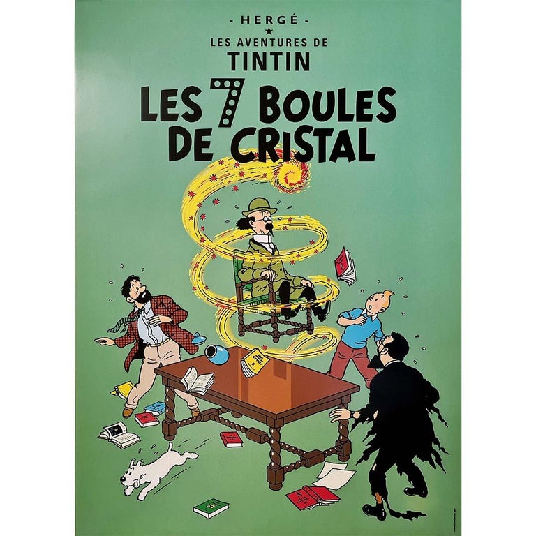 Herge - Original poster of Hergé and the adventures of Tintin. The ...
