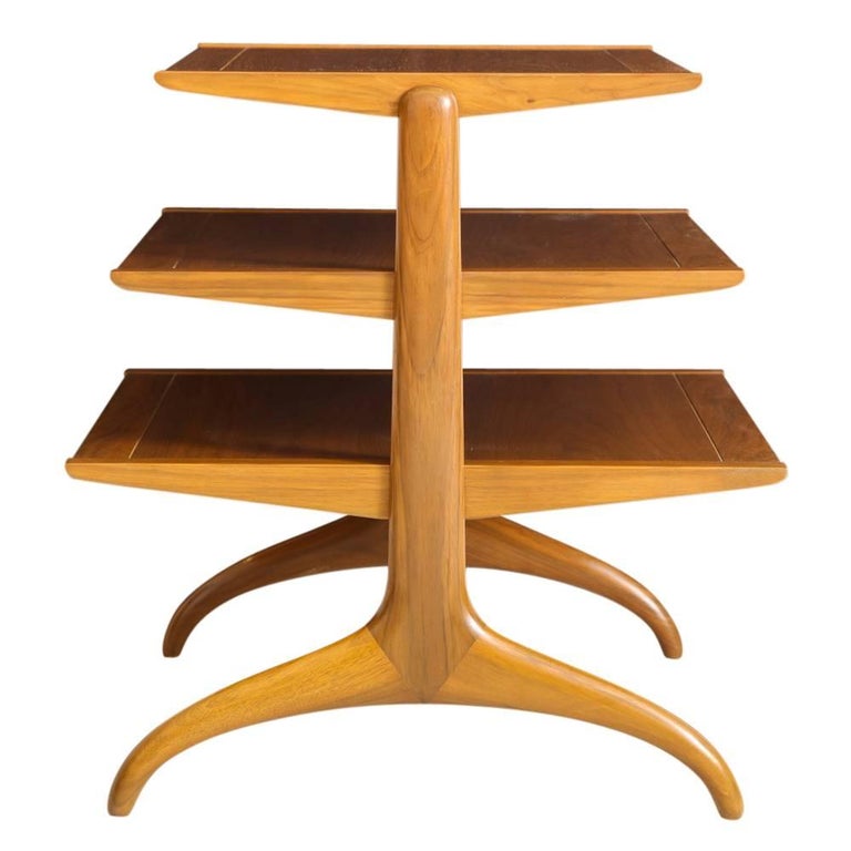 Heritage Magazine Table 3 Tier Walnut Signed, USA, 1950s For Sale at ...