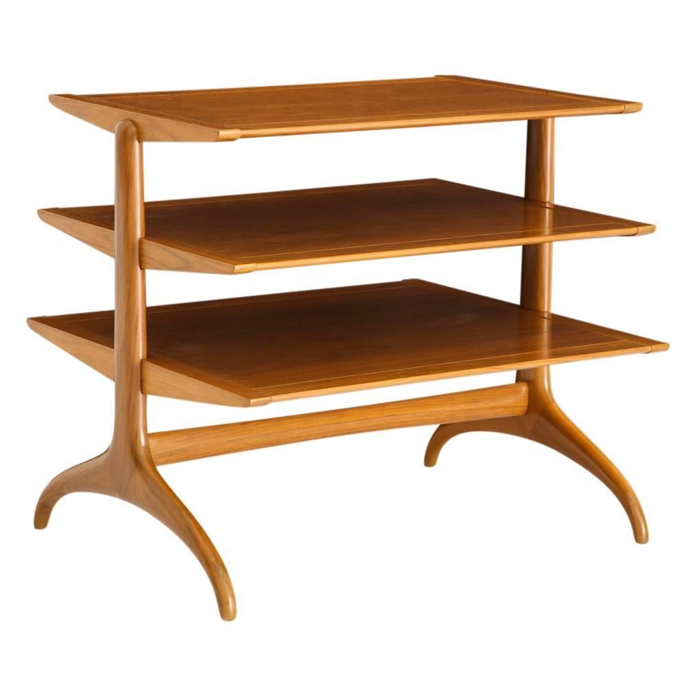 Heritage Magazine Table 3 Tier Walnut Signed, USA, 1950s For Sale at ...