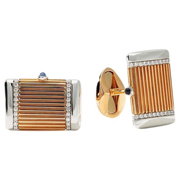 Belle Epoque Ruby and Diamond Set Cufflinks For Sale at 1stDibs