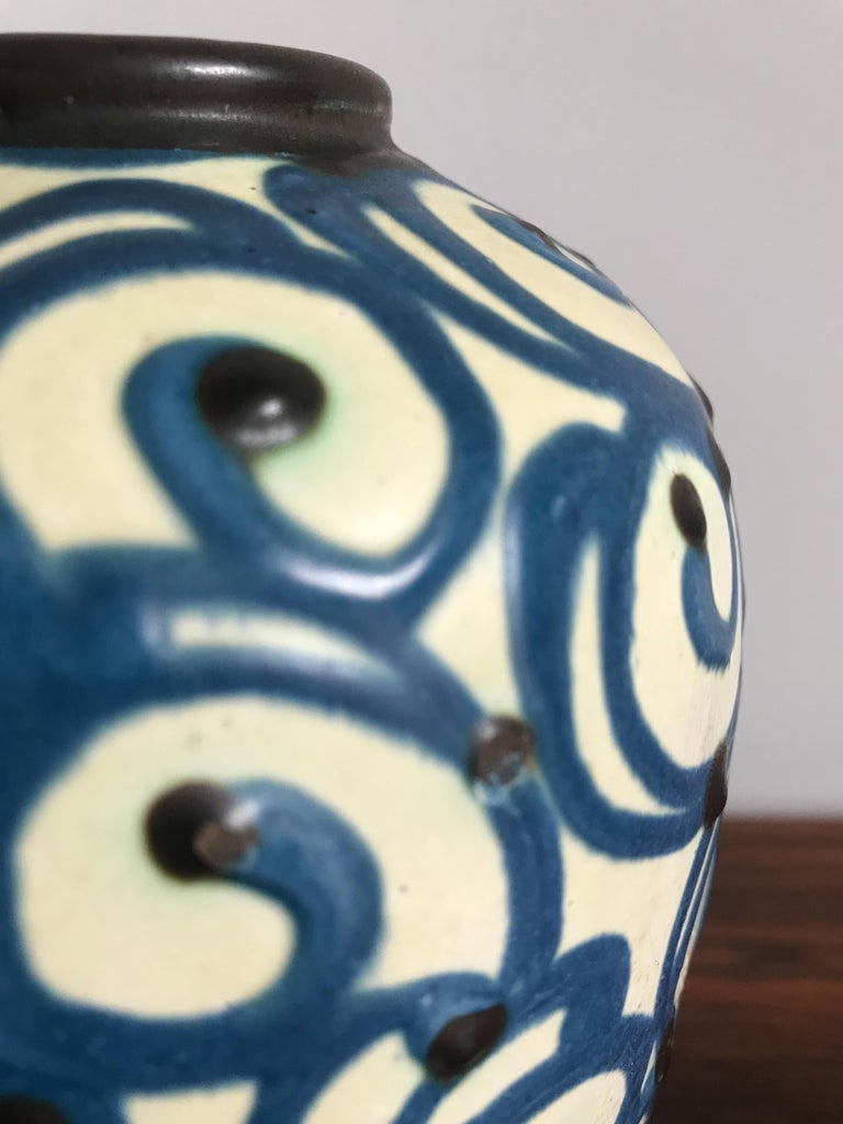 Herman August Kähler Scandinavian Ceramic Pottery Vase, 1950s at 1stDibs