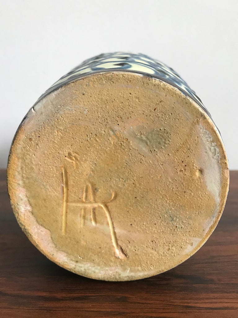Herman August Kähler Scandinavian Ceramic Pottery Vase, 1950s at 1stDibs