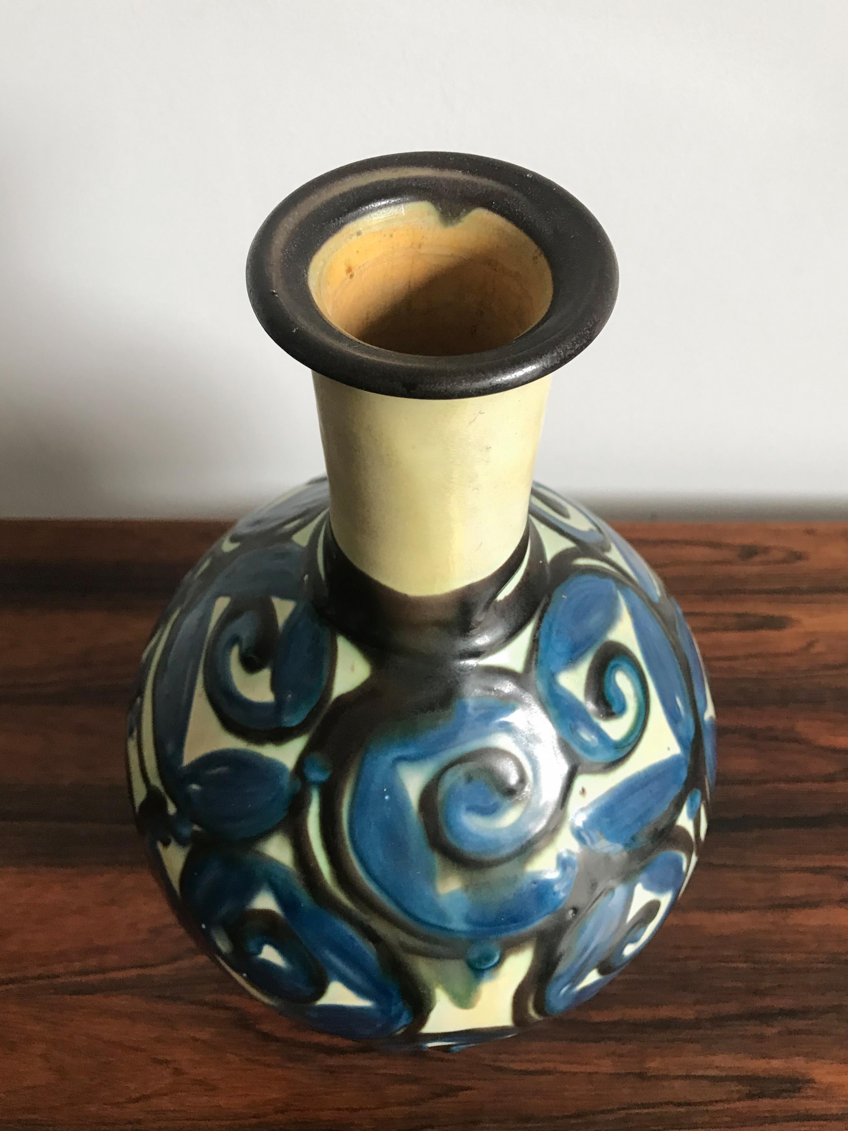 Herman August Kähler Scandinavian Ceramic Pottery Vases, 1950s at 1stDibs