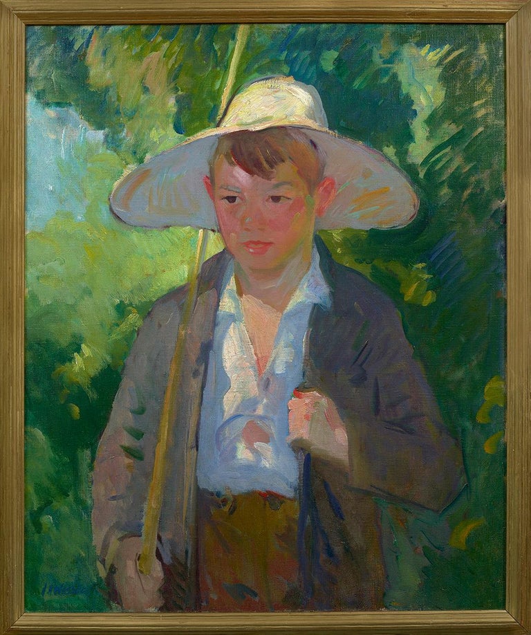 Herman Henry Wessel - A Bad Day (Portrait of a Boy in a Broad-brimmed ...
