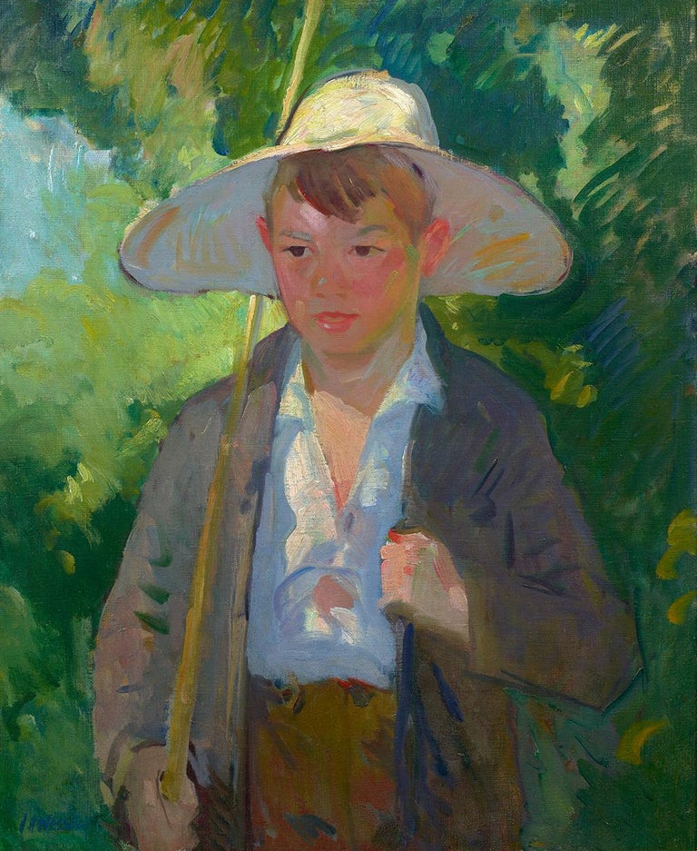 Herman Henry Wessel - A Bad Day (Portrait of a Boy in a Broad-brimmed ...