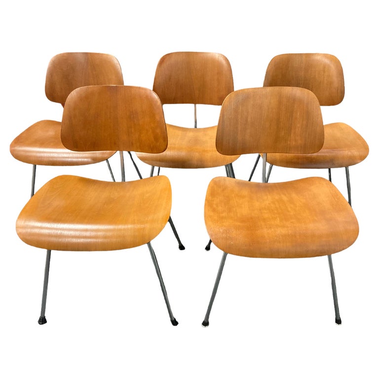 Herman Miller Charles and Ray Eames LCM Chair Set of 5 For Sale at 1stDibs