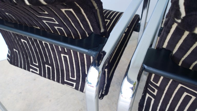 Herman Miller Chrome, Black Rubber with Brown and Tan Burnt, Out Velvet ...