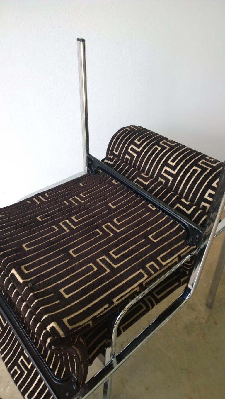 Herman Miller Chrome, Black Rubber with Brown and Tan Burnt, Out Velvet ...