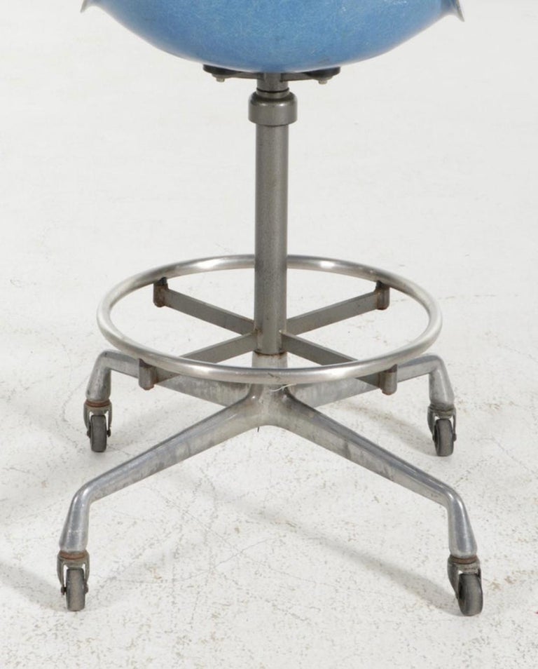 Herman Miller Eames Adjustable Drafting Stool Chair on Casters in ...