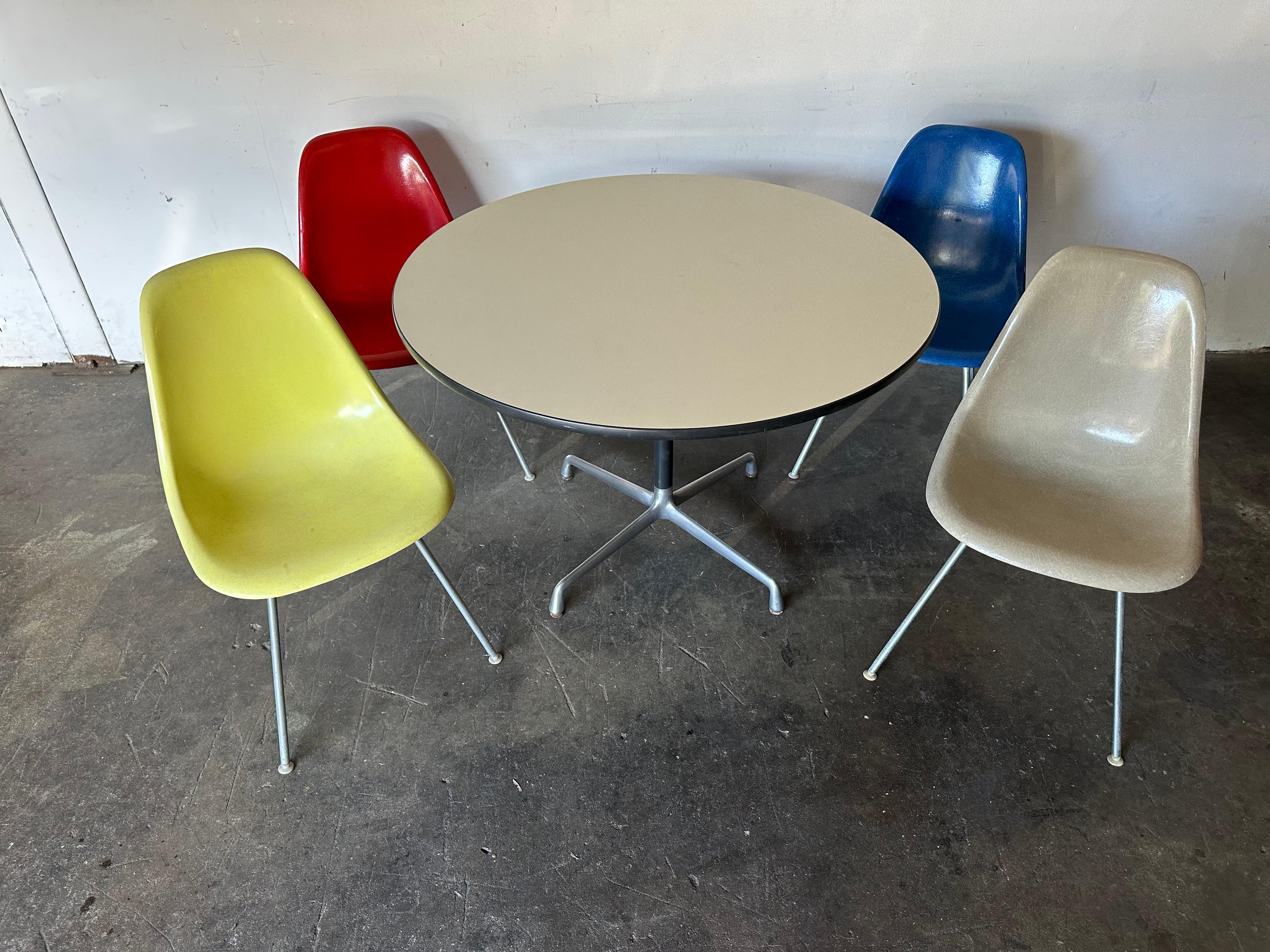Herman Miller Eames Dining Chair Set with 48” Eames Dining Table For ...