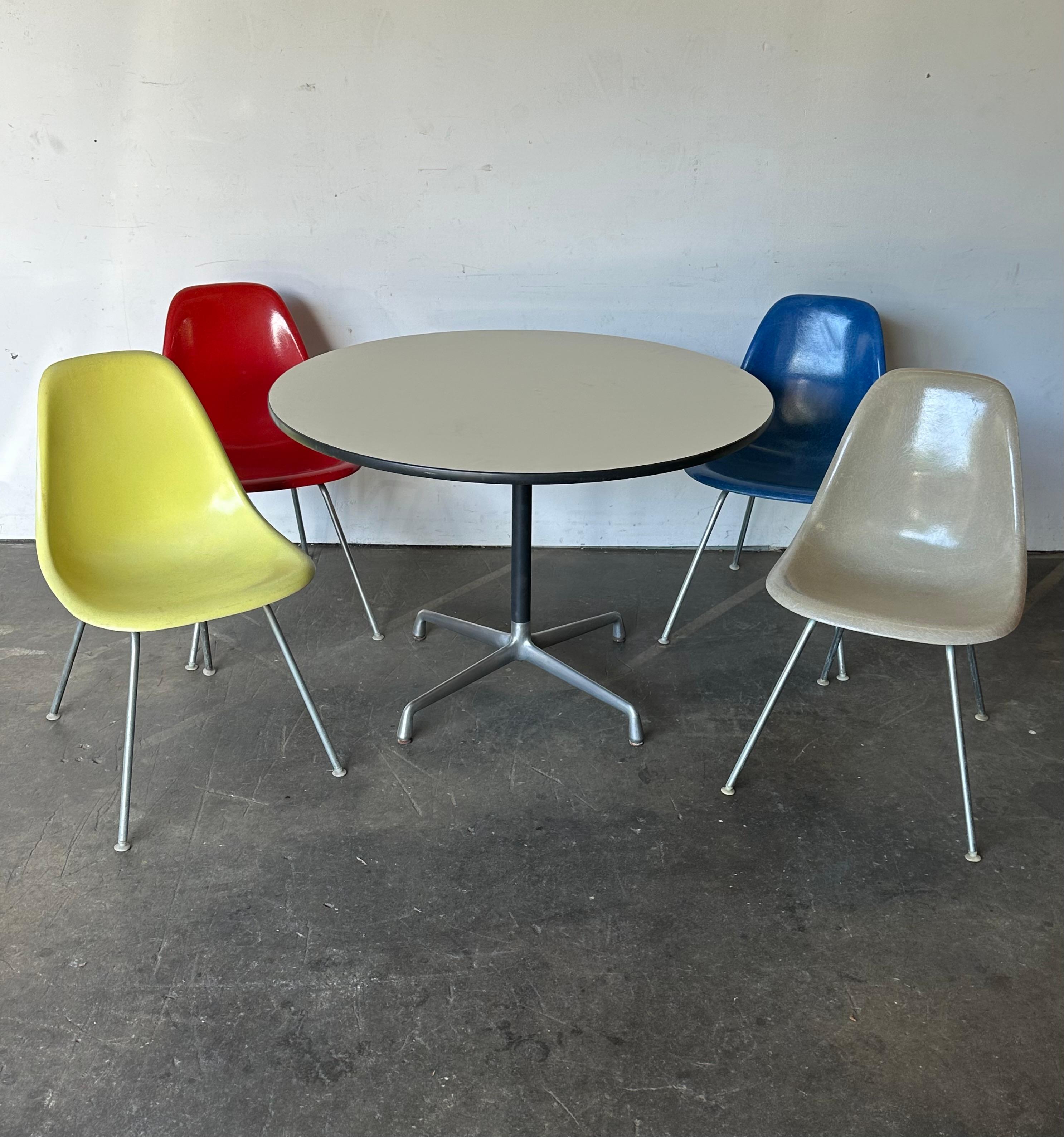 Herman Miller Eames Dining Chair Set with 48” Eames Dining Table For ...