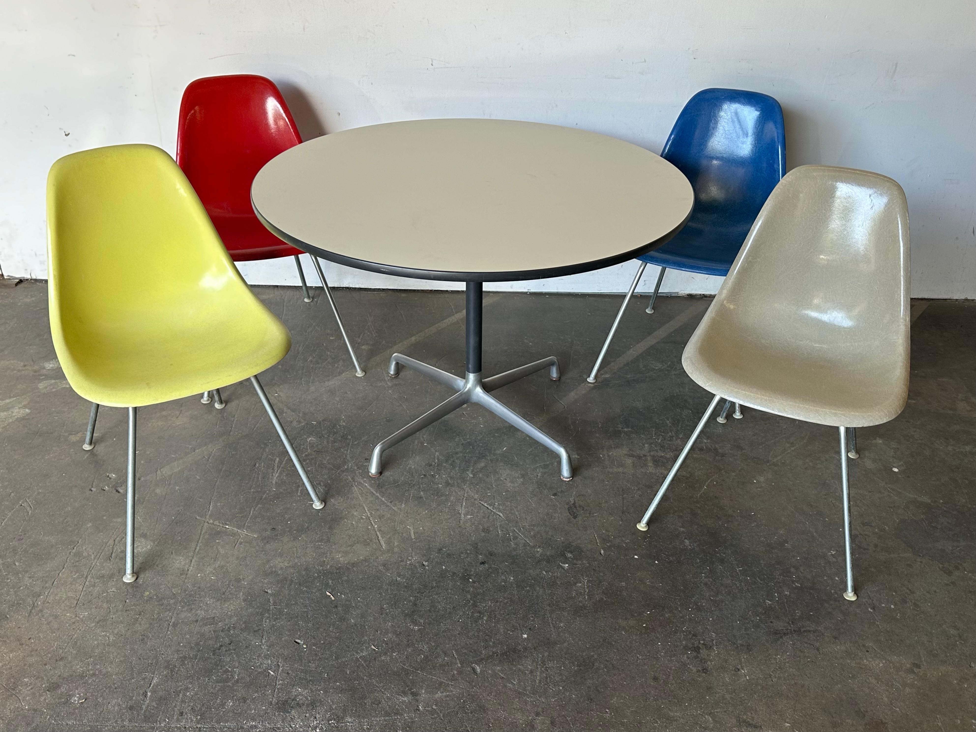 Herman Miller Eames Dining Chair Set with 48” Eames Dining Table For ...