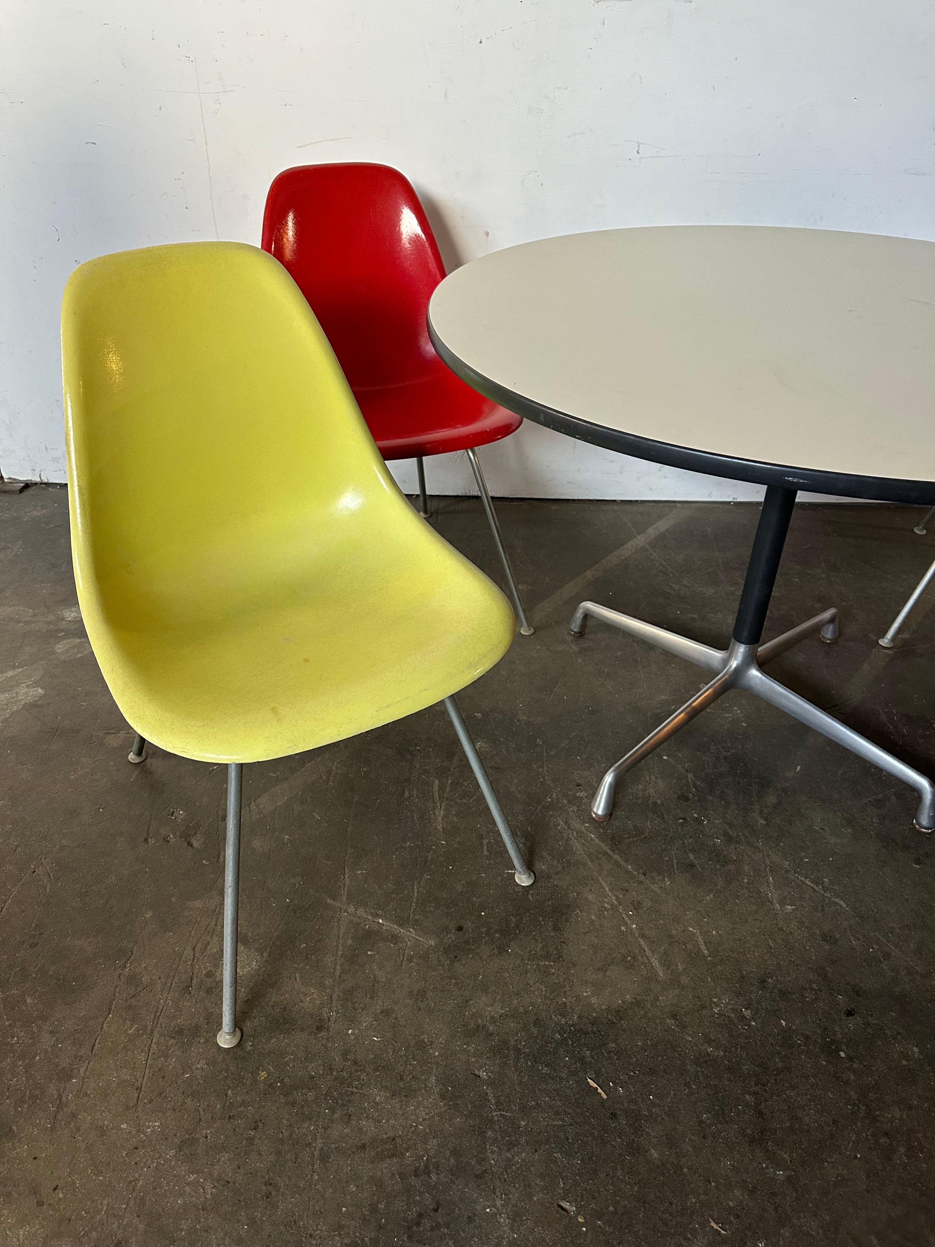 Herman Miller Eames Dining Chair Set with 48” Eames Dining Table For ...