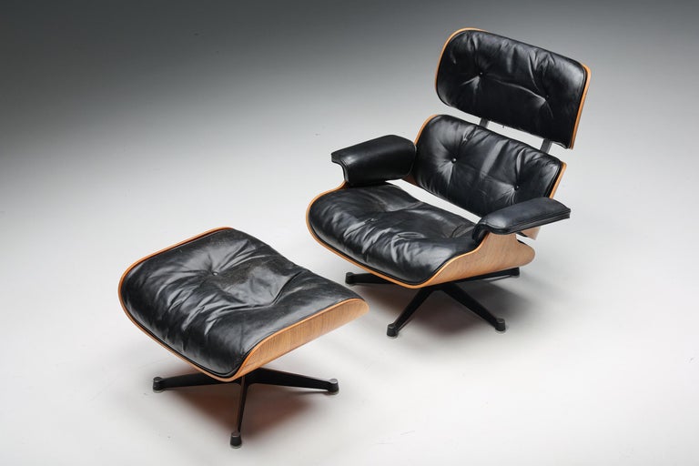 Herman Miller Eames Lounge Chair and Ottoman, Models 670 and 671, 1957 ...