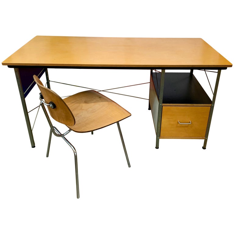 Herman Miller Eames Office Group Desk and DCM Chair at 1stDibs