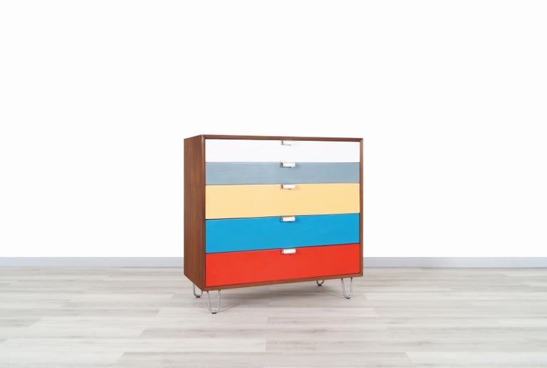 Herman Miller Multi-Color Lacquered and Walnut Chest of Drawers by ...