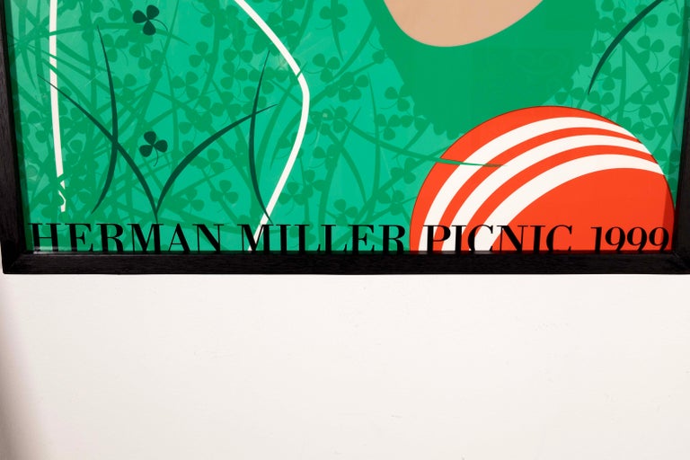 Herman Miller Picnic 1999 Croquet Vintage Poster Designer Kathy Stanton ...