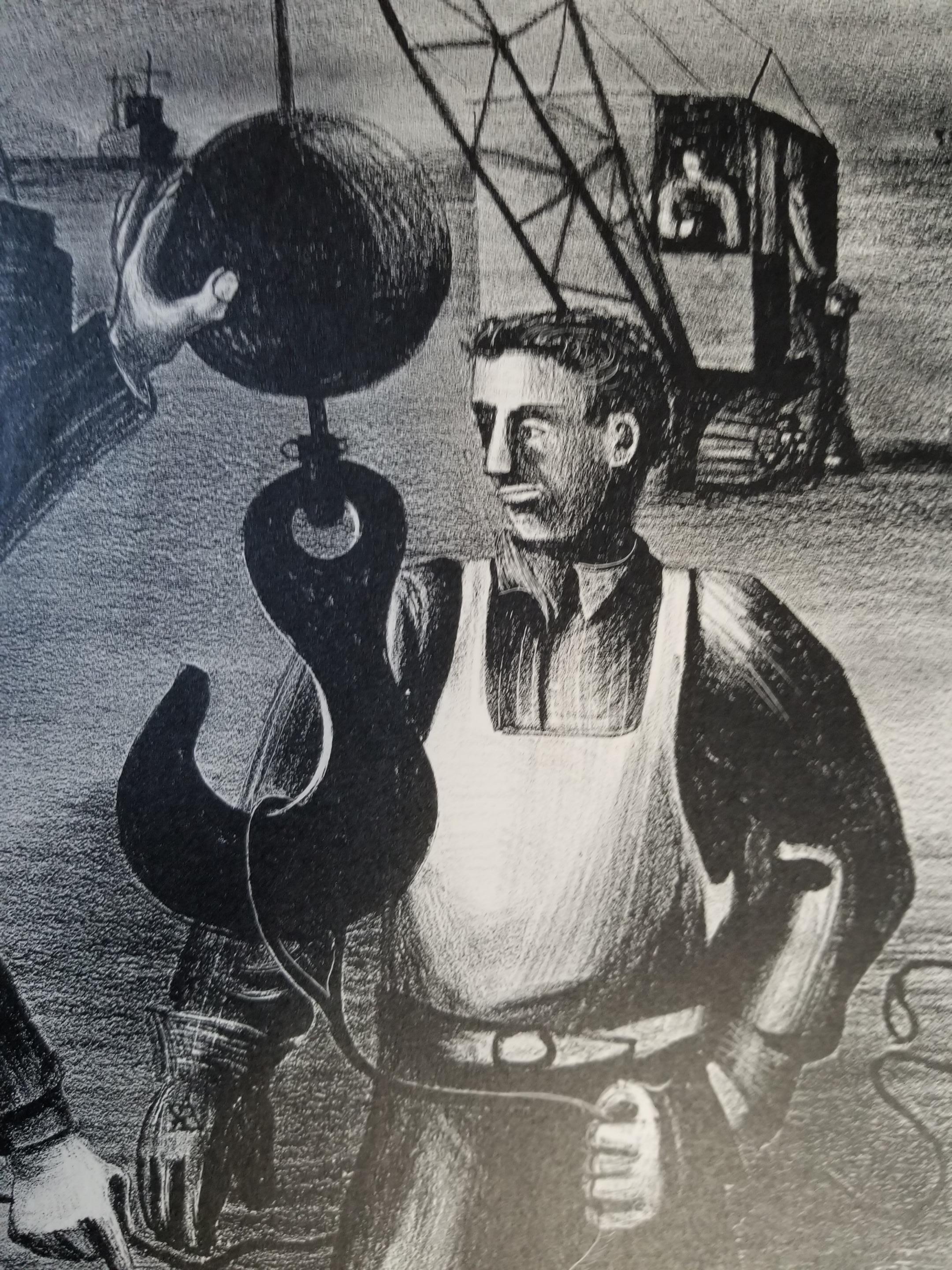 Herman Roderick Volz "The Argument" WPA and Modern Expressionist Artist ...