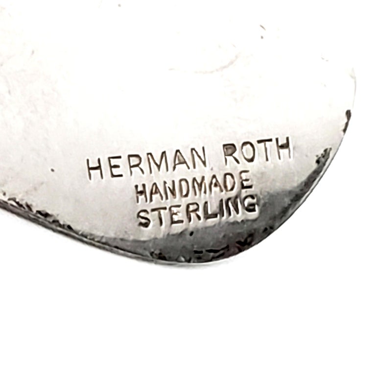 Herman Roth Sterling Silver Cross Pendant with Chain For Sale at 1stdibs