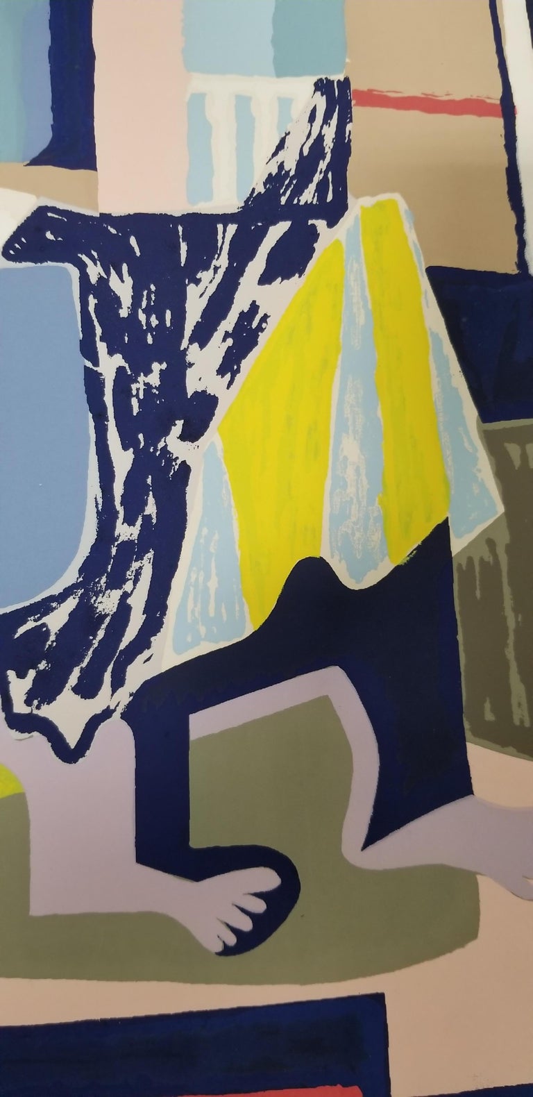 Herman Volz Abstract Woodblock Print For Sale at 1stDibs