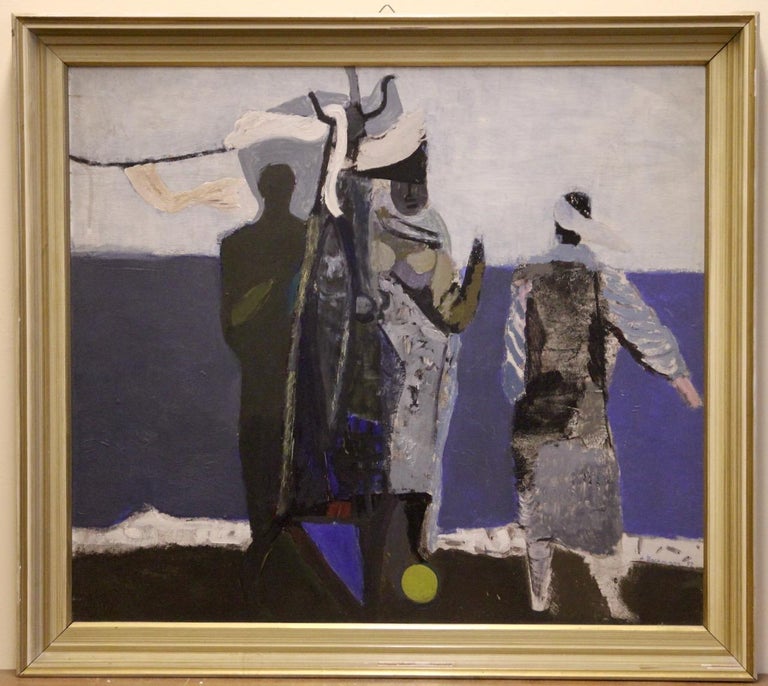 Hermann Bachmann - Hermann Bachmann, 1952, "Abstract Conversation", Oil ...