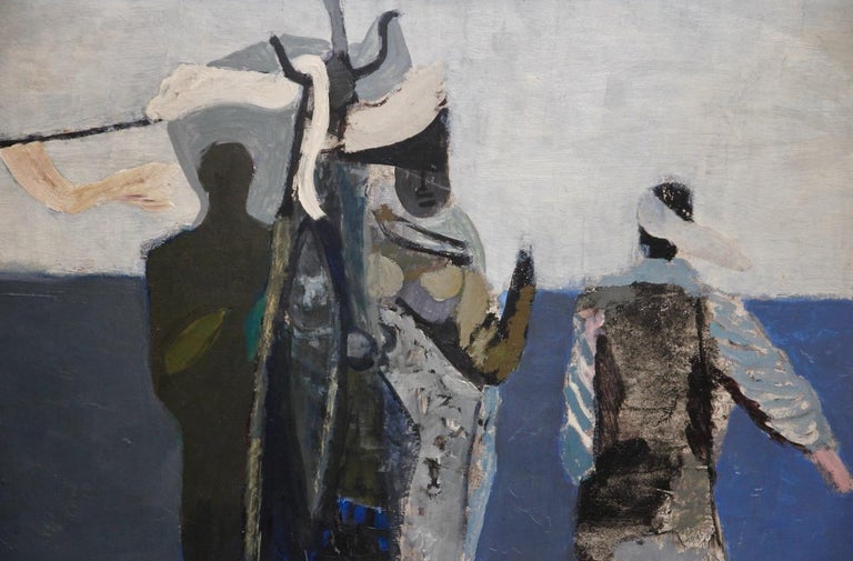Hermann Bachmann - Hermann Bachmann, 1952, "Abstract Conversation", Oil ...