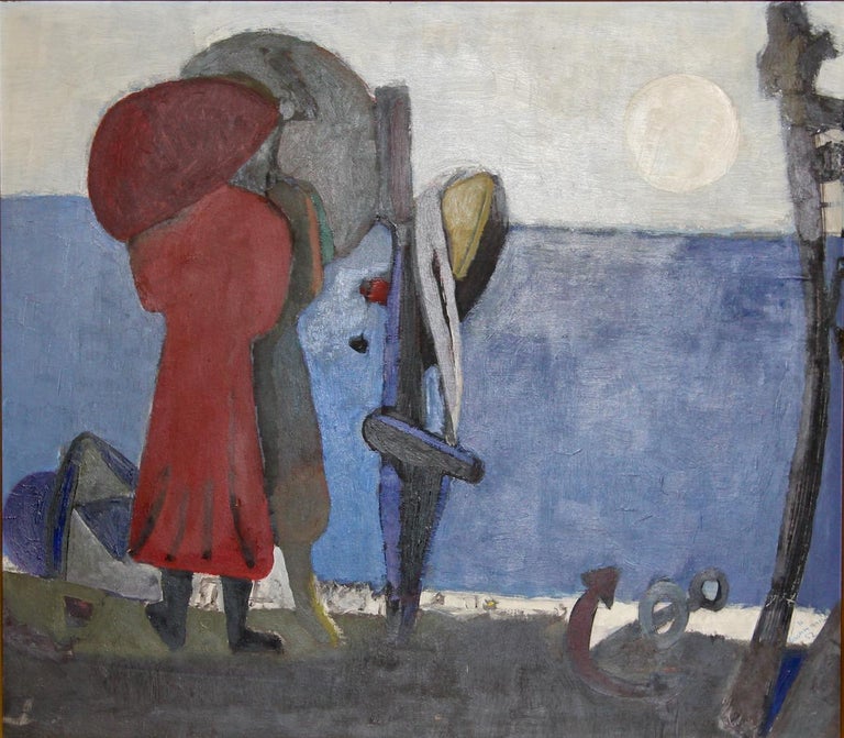 Hermann Bachmann - Hermann Bachmann, 1952, Abstract Modern Oil Painting ...