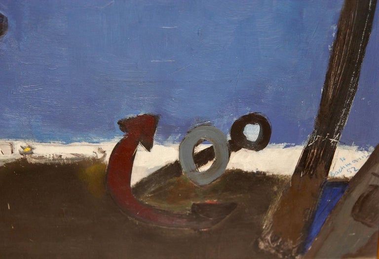 Hermann Bachmann - Hermann Bachmann, 1952, Abstract Modern Oil Painting ...
