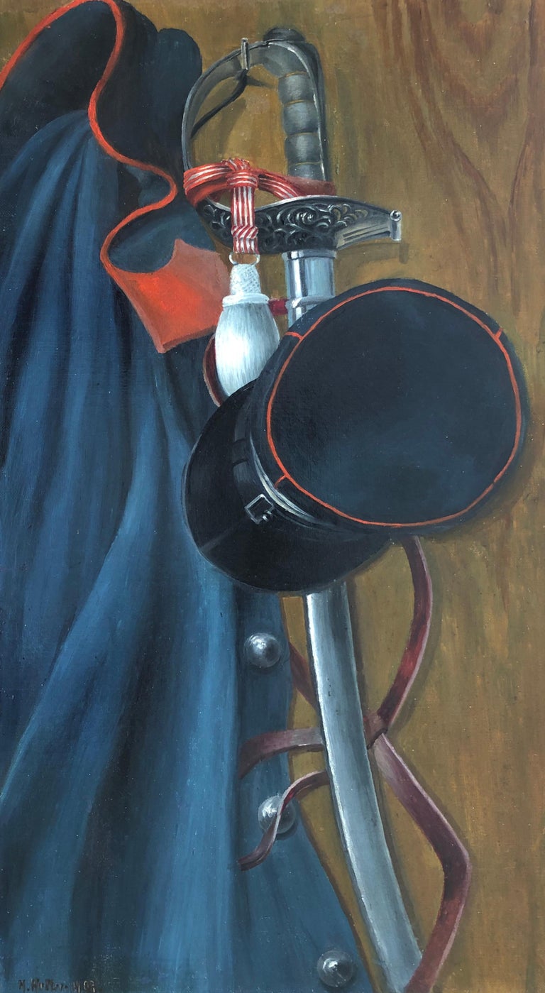 Hermann Haller - Still life with kepi, sword and uniform For Sale at ...