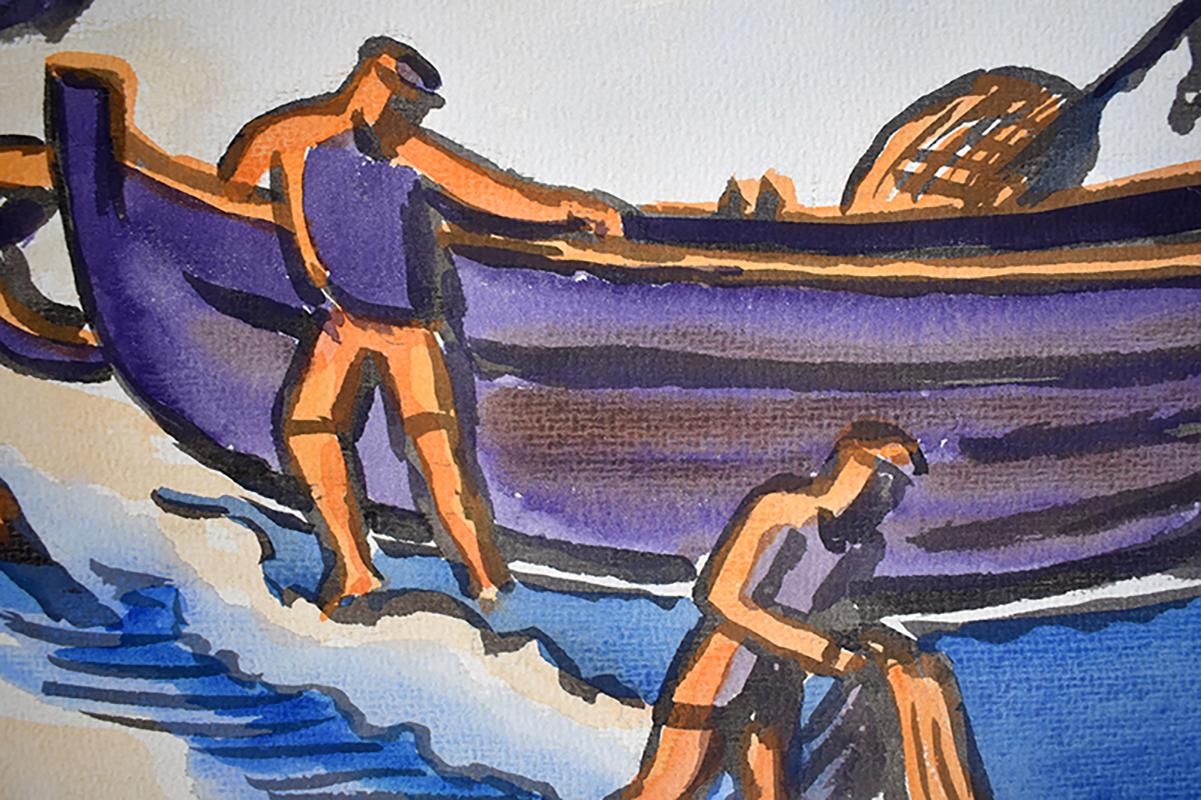 Hermann Max Pechstein - Fishing Boats at Sunset For Sale at 1stDibs ...