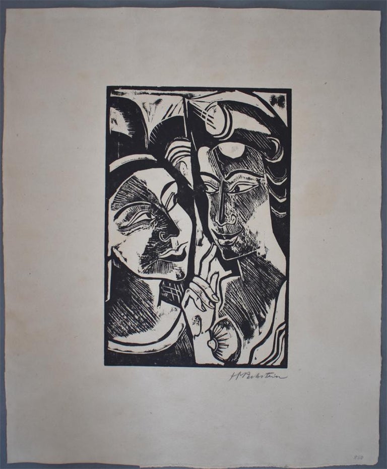 Hermann Max Pechstein - Dialogue, from: HM Pechstein Woodcuts ...