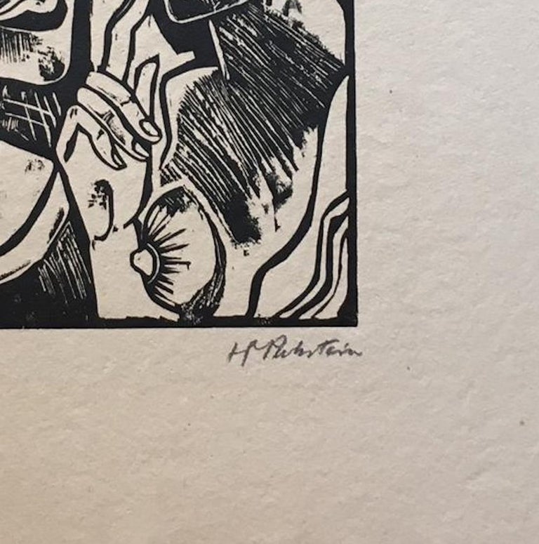 Hermann Max Pechstein - Zwiesprache - Original Woodcut Print by Max ...