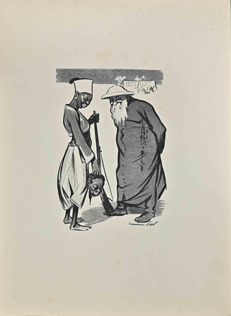 Hermann Paul - Colonialism- Lithograph by Hermann Paul - 1903 For Sale ...