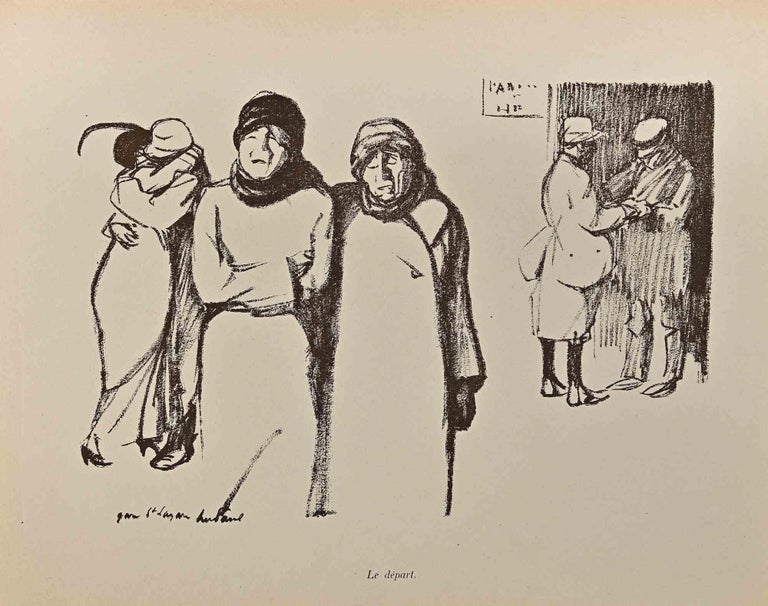 Hermann Paul - Le Départ - Lithograph by Hermann Paul - Early 20th ...