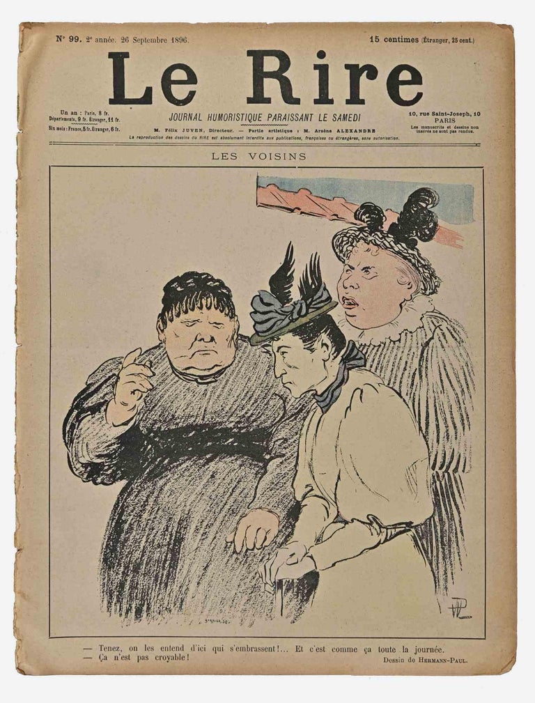 Hermann Paul - Le Rire - Vintage Comic Magazine - 1896 For Sale at 1stDibs