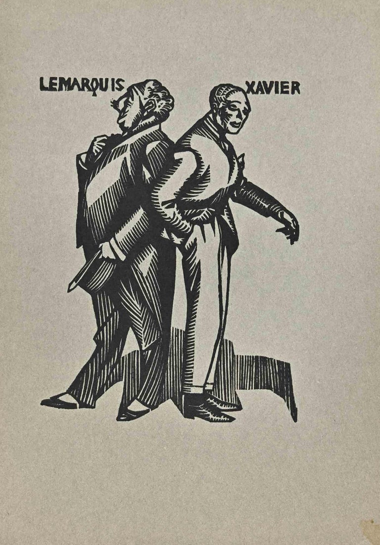 Hermann Paul - Les Deux Aristocraties - Woodcut by Hermann Paul - Early ...