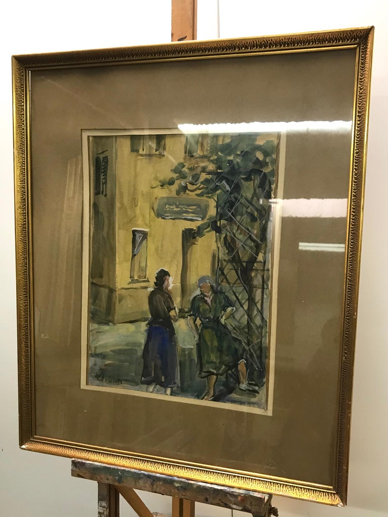 Hermann Urban - Chatting in the shade For Sale at 1stDibs