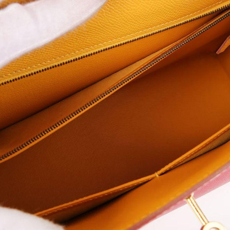Hermes 1997 Made Kelly Bag 32Cm Red/Yellow/Green For Sale at 1stDibs