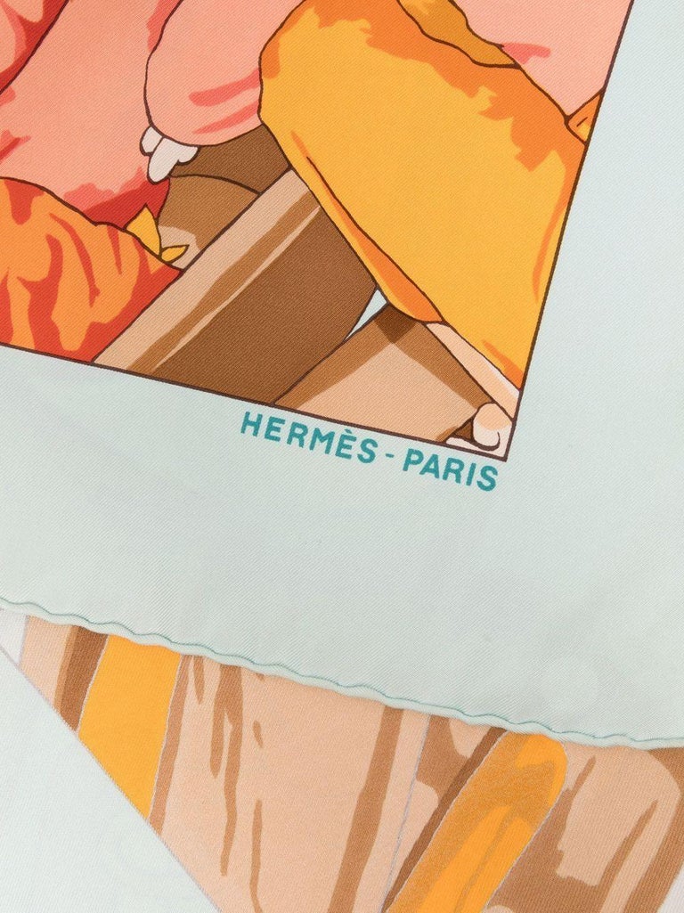 Hermes 1998 Marche Flottant du Lac Inlé II by Dimitri Rybaltchenko Silk ...