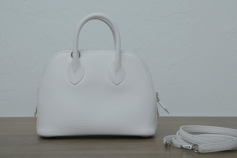 Hermes Rare 2019 Mini Bolide White with Palladium Hardware at 1stDibs ...