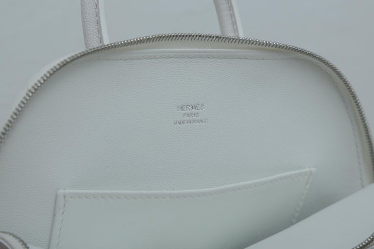 Hermes Rare 2019 Mini Bolide White with Palladium Hardware at 1stDibs ...