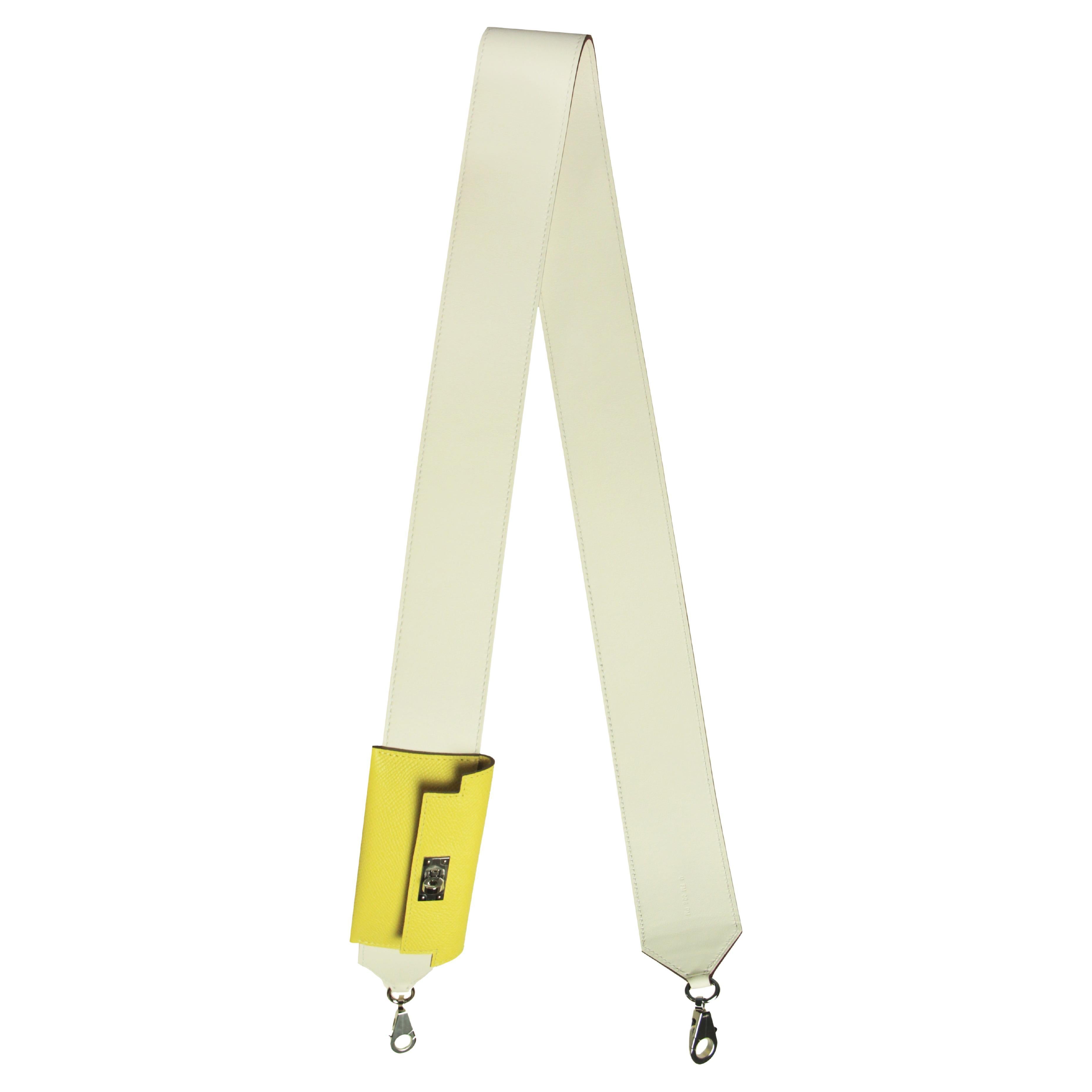 Hermes Kelly Pocket Shoulder Strap Menthe / Blue Celeste Palladium PM ...