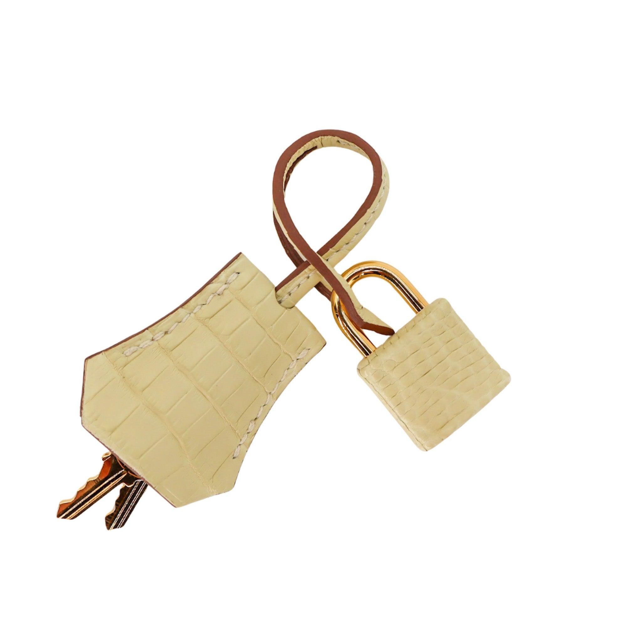 Hermès 20cm Birkin Sellier Vanilla Matte Alligator Gold Hardware For ...