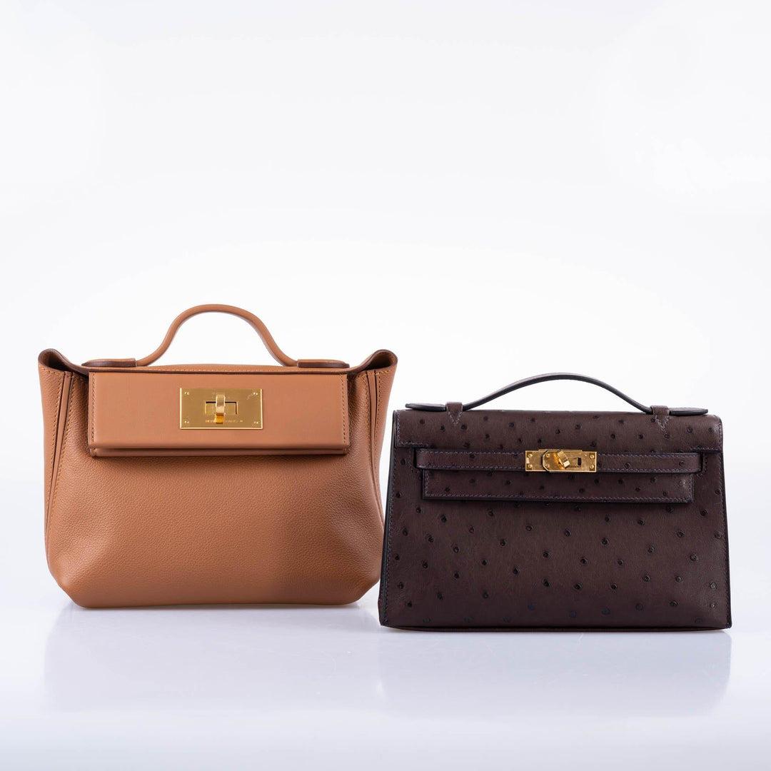 Hermès 24/24 21 Gold Evercolor and Swift Leather Gold Hardware Bag For ...