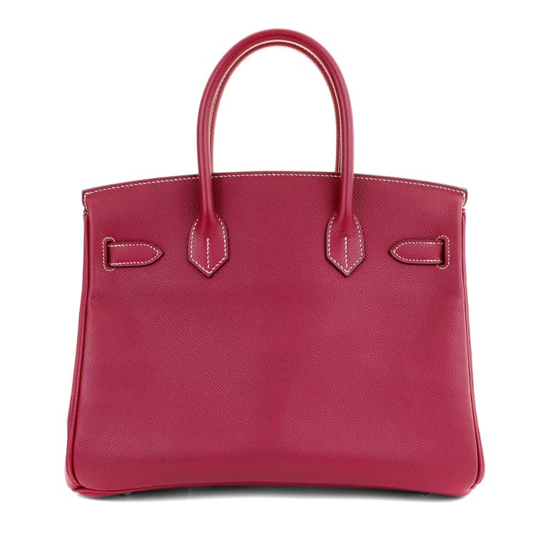 Hermès 30 cm Raspberry Pink Candy Collection Epsom Birkin with ...